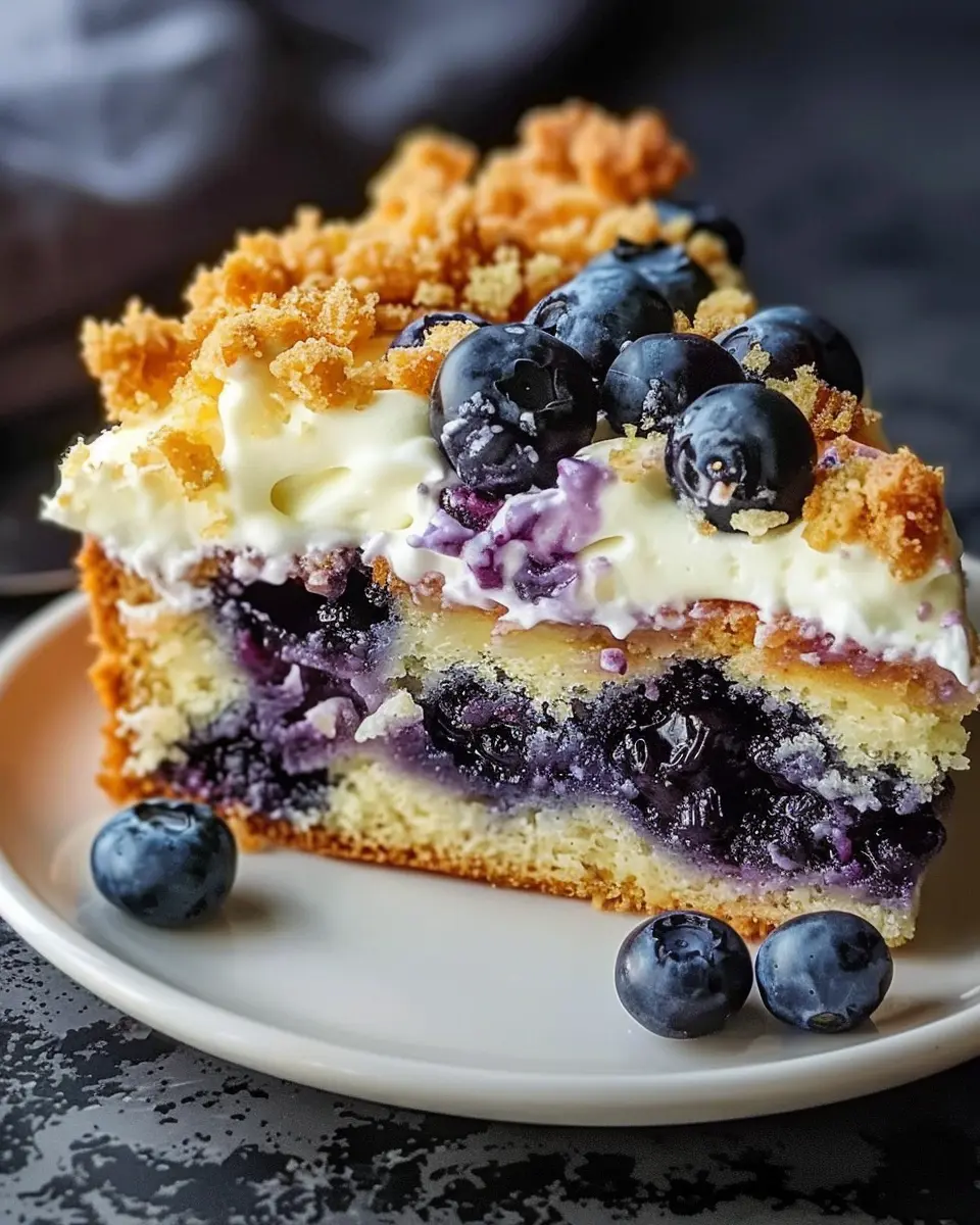 fluffy blueberry cream cheese coffee cake