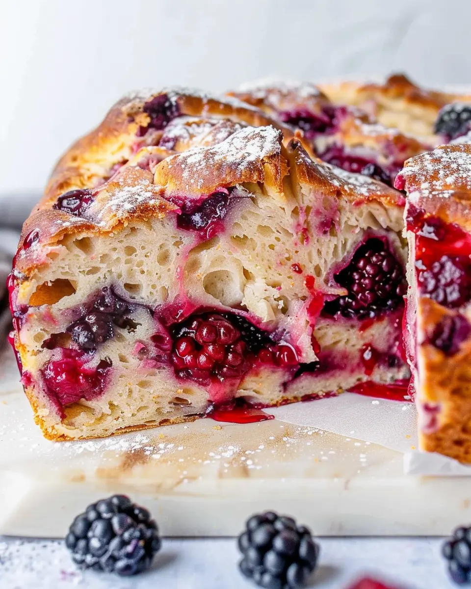 mixed berry sourdough focaccia