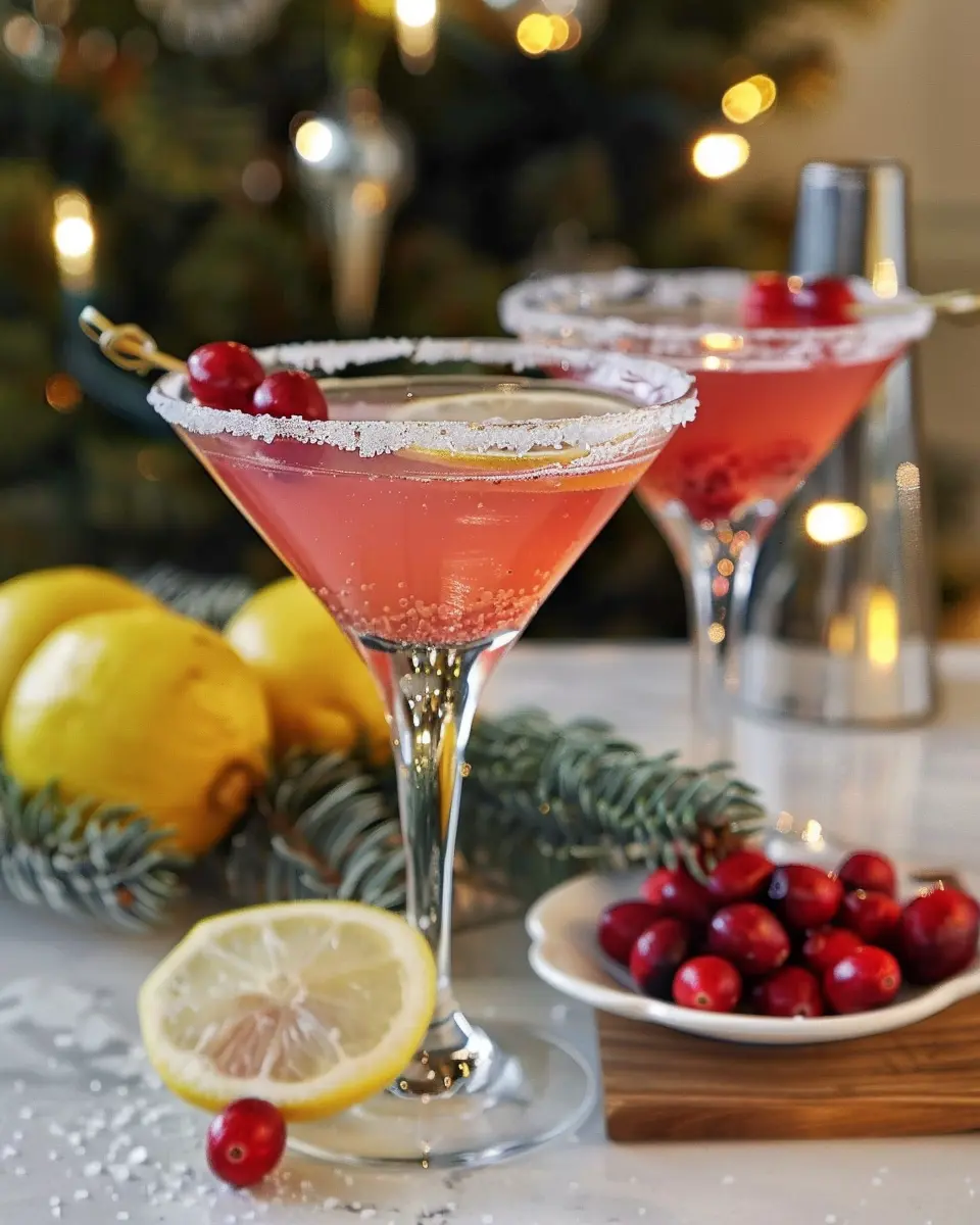 Cranberry Lemon Drop Cocktails